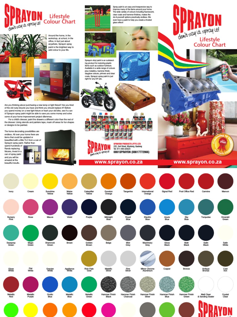 Sprayon Colour Chart | PDF | Green | Blue