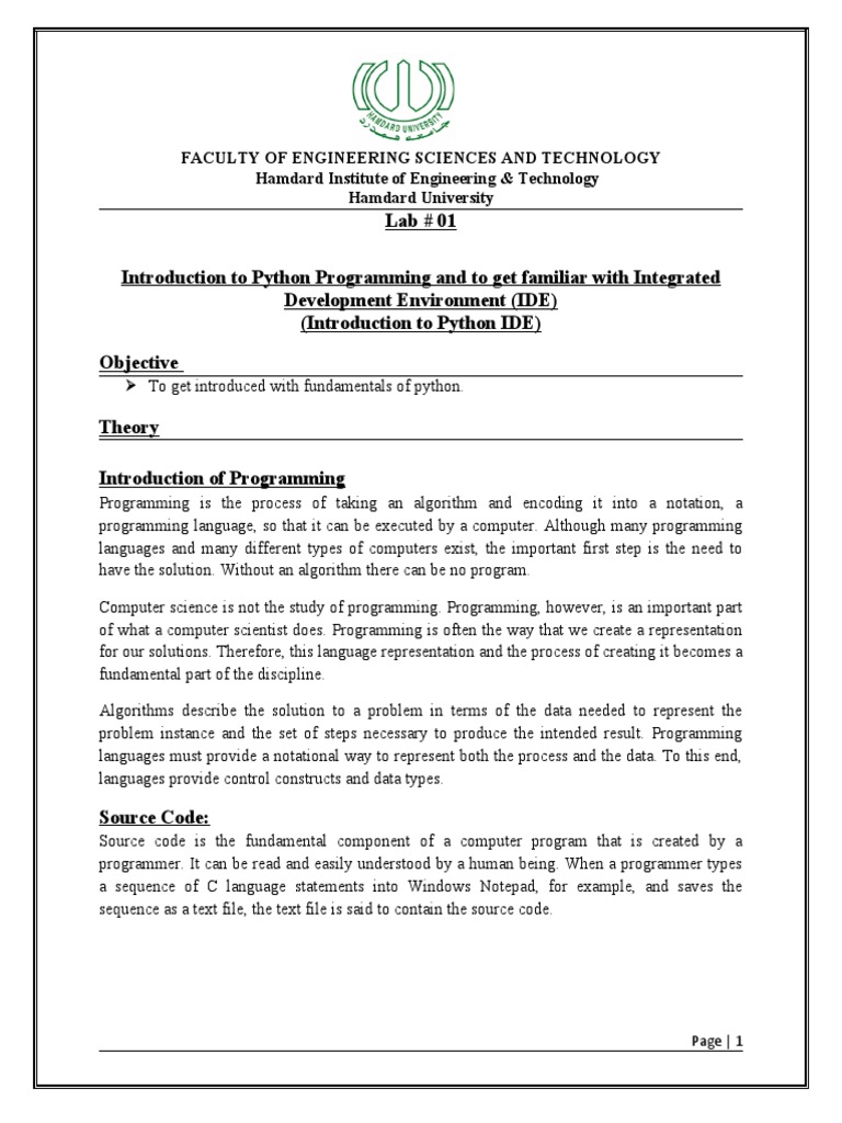 Oop Lab 1 Pdf Computer Programming Variable Computer Science 3267