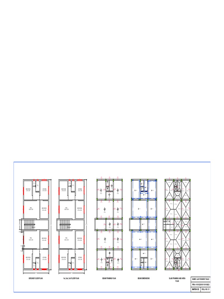 G+3 Residential Building Plan PDF | PDF