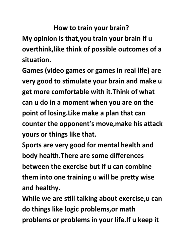 How To Train Your Brain | PDF