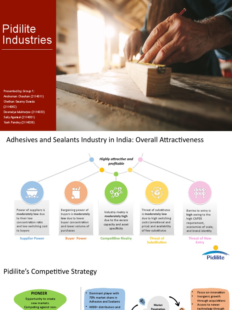 Pidilite Industries: Adhesives and Sealants Industry in India | PDF ...