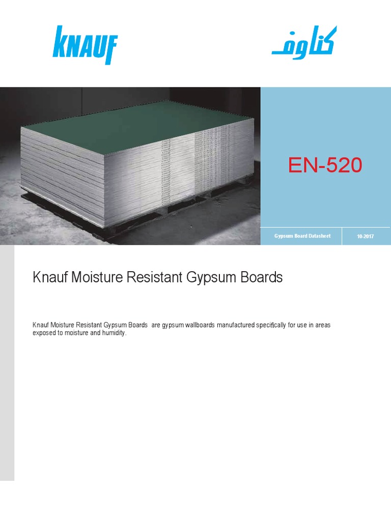 Knauf Moisture Resistant Gypsum Boards | PDF | Drywall | Building ...