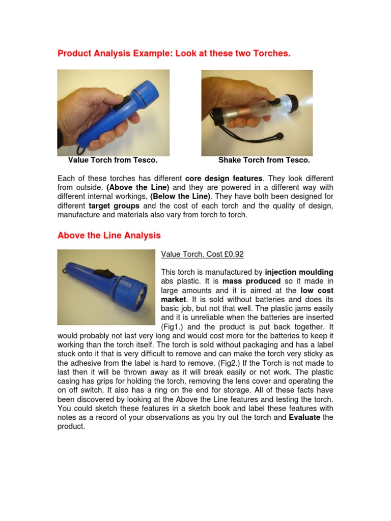 Example of Product Analysis Report | PDF | Flashlight | Inductor