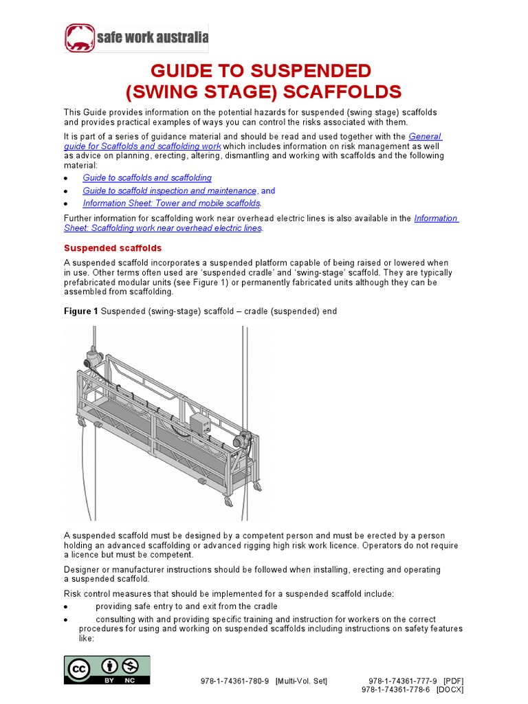 Guide Suspended Swing Stage Scaffolds | PDF | Scaffolding ...