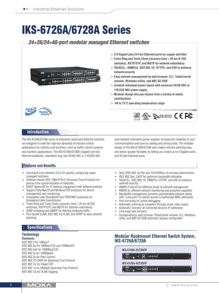 IKS-6726A/6728A Series: 24+2G/24+4G-port Modular Managed Ethernet ...