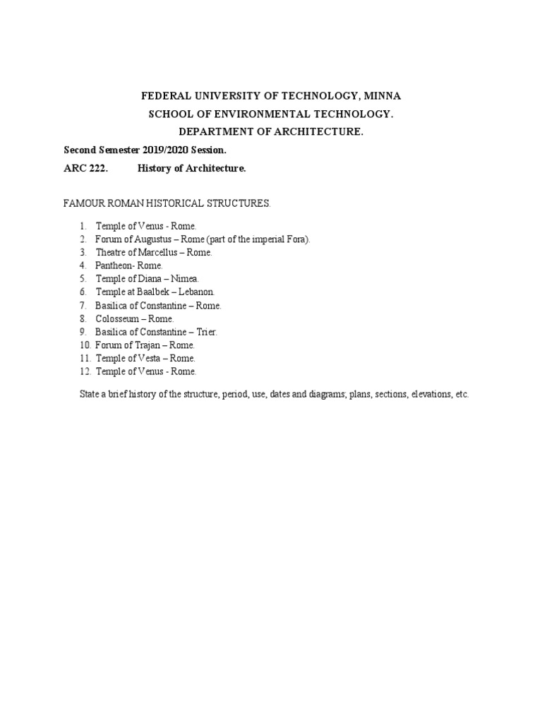 Arc 222 Term Paper 20202021-1 | PDF | History