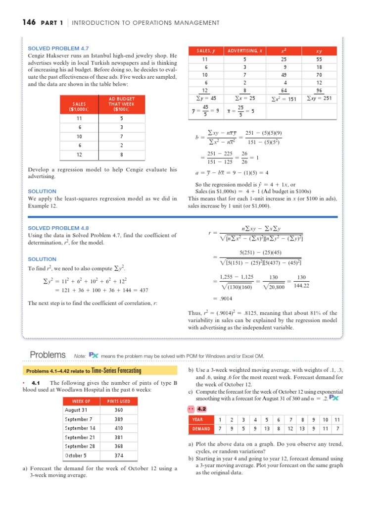 Practice Problems of Regression | PDF | Forecasting | Moving Average