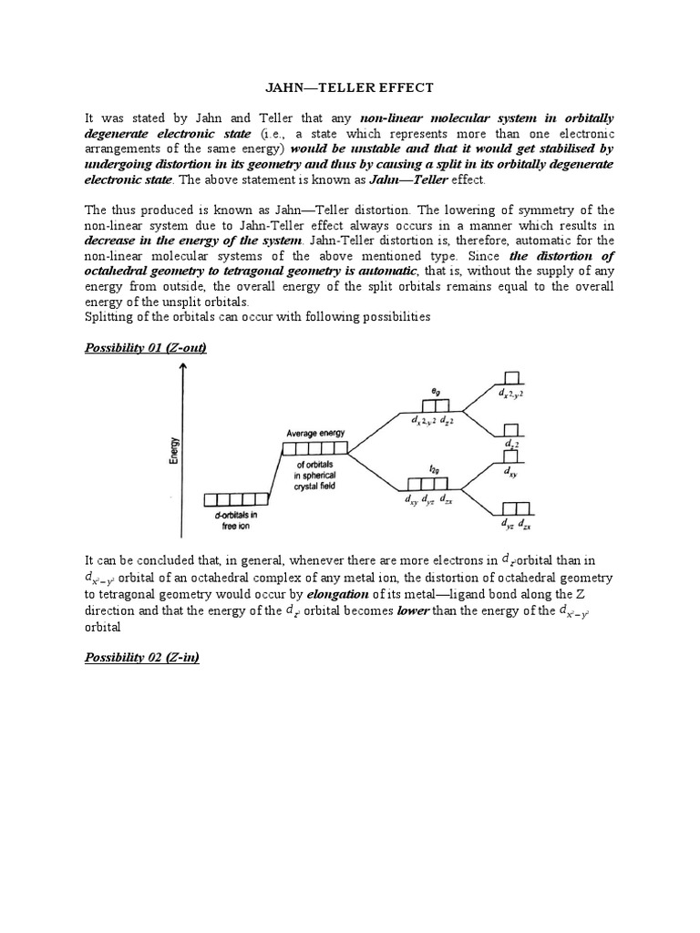 CFT Ii | PDF | Coordination Complex | Transition Metals