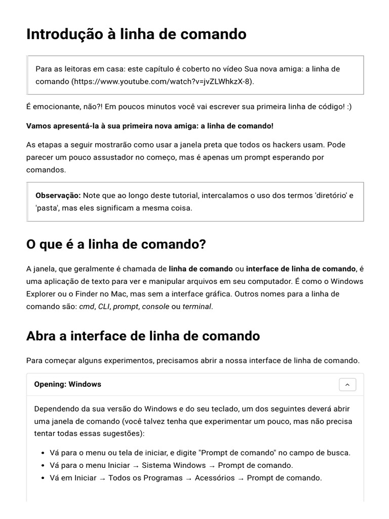 Introdução À Linha de Comando HonKit | PDF | Janela (informática) | Linux