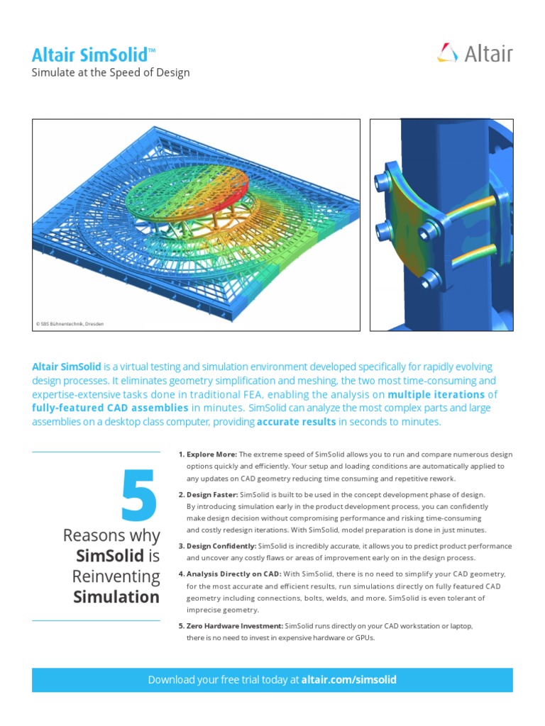 Altair Simsolid: Reasons Why Reinventing | PDF | Simulation | Computer Aided Design
