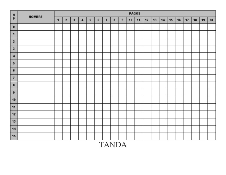 Formato Tanda | PDF