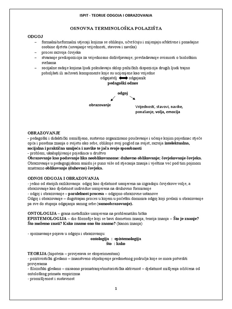 TOO - Skripta Predavanja | PDF