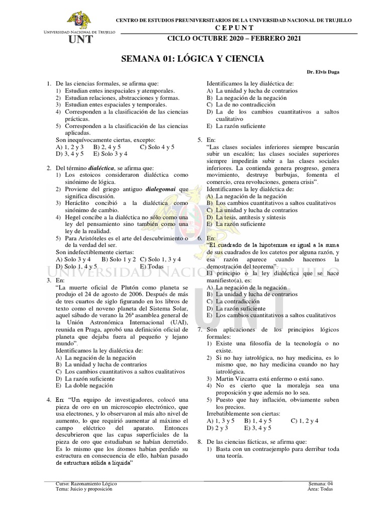 Raz Logico, Juicio y Proposiciones | PDF | Dialéctico | Razón