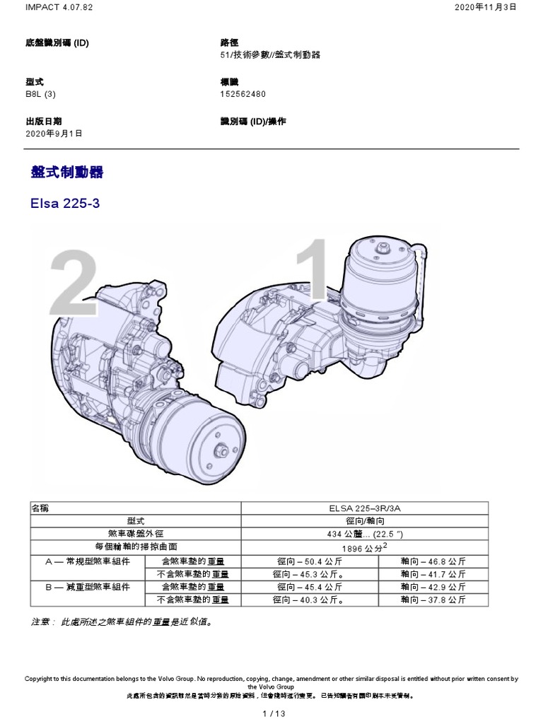 Volvo Truck Brake System | PDF