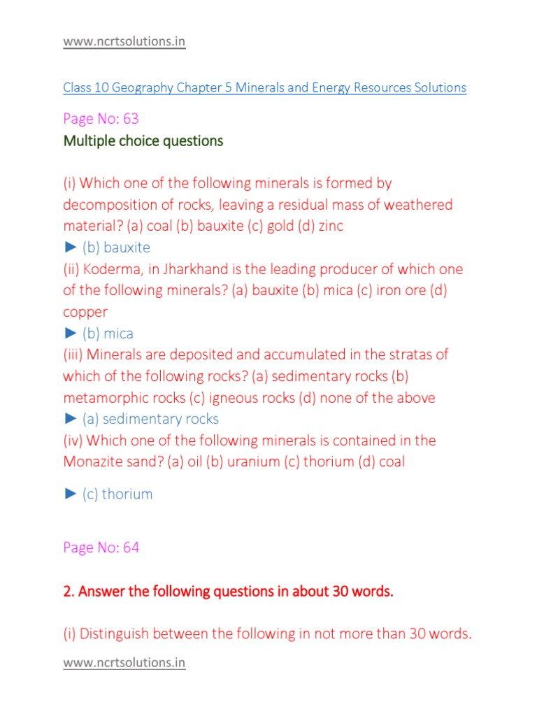 An In-Depth Review of Mineral and Energy Resources According to the ...