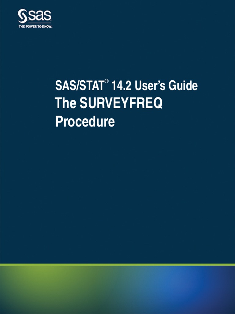 SAS Surveyfreq Material | PDF | Resampling (Statistics) | Sampling ...