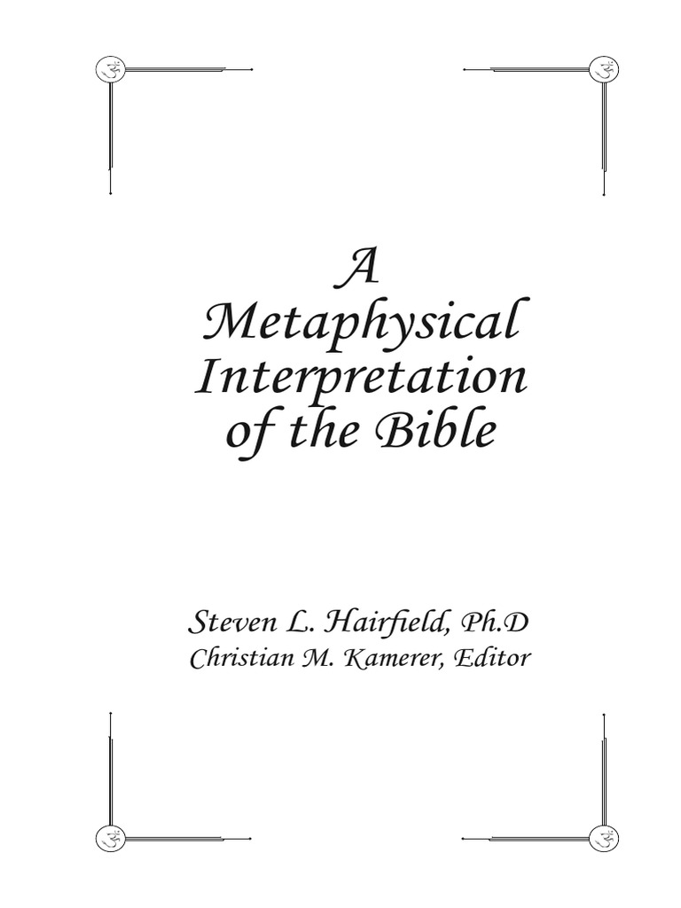 A Metaphysical Interpretation of The Bible by Steven Hairfield | PDF ...