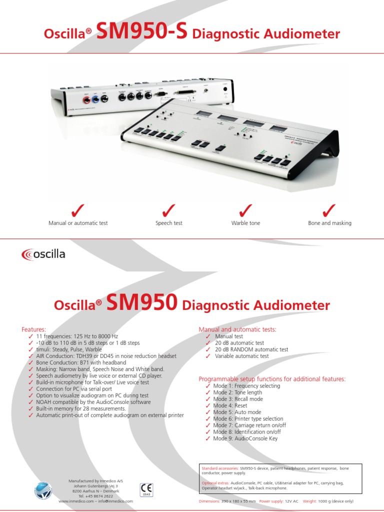 Brochure Oscilla SM950-S | PDF | Headphones | Electronics