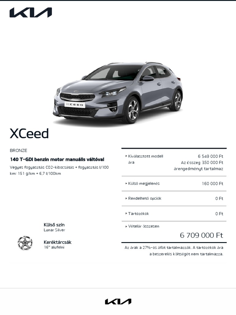 Kia Configurator Xceed Bronze 20210227 | PDF