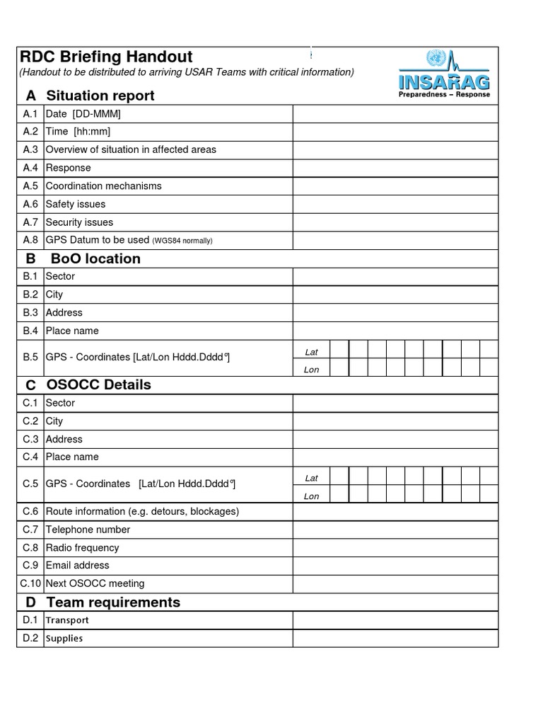 RDC Briefing Handout: A Situation Report | PDF