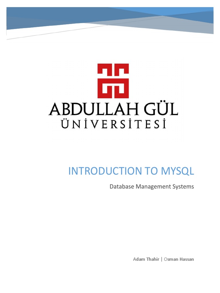 Introduction To Mysql: Database Management Systems | PDF | Table ...