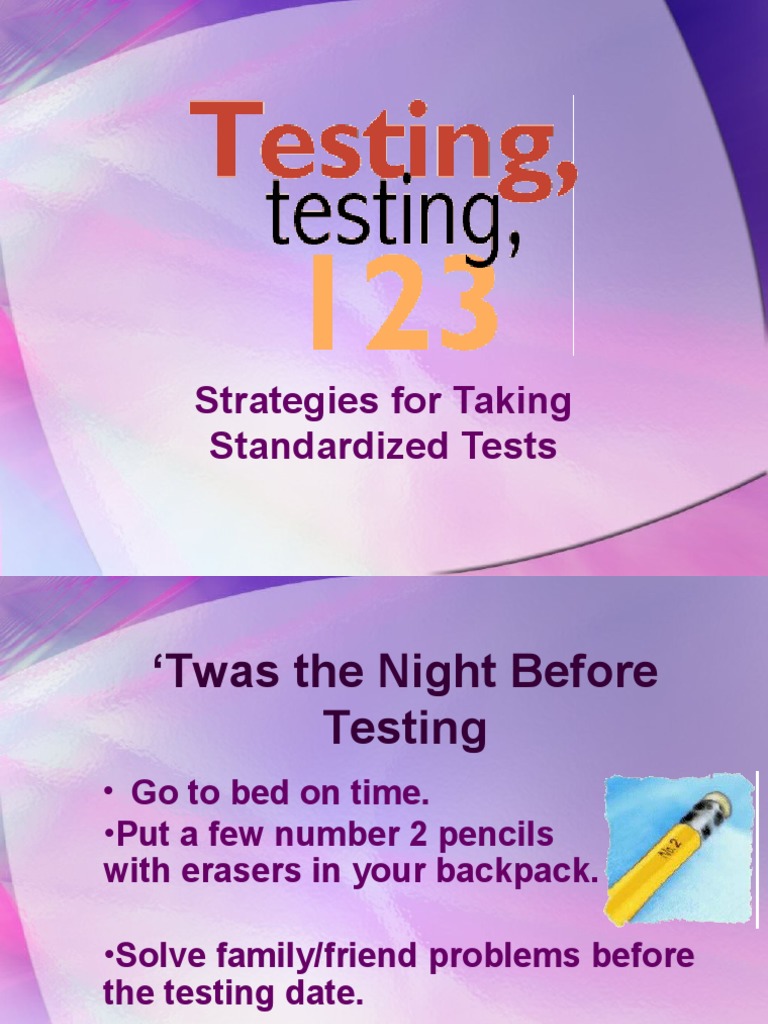 Strategies For Taking Standardized Tests | PDF | Multiple Choice ...
