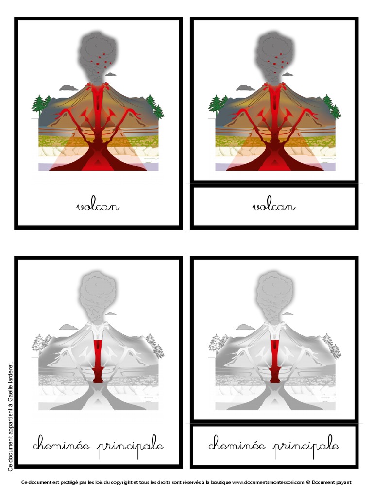 Cartes de Nomenclatures Volcan-Cursive | PDF | Volcan | Magma