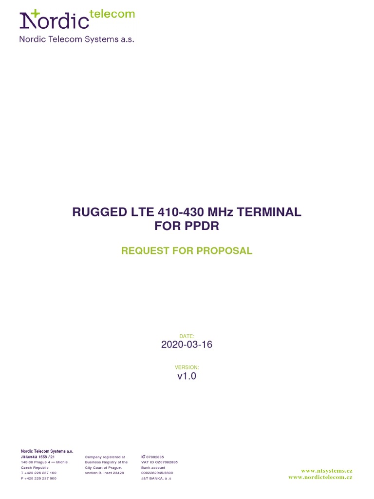 Rugged Lte 410-430 MHZ Terminal For PPDR | PDF | Lte (Telecommunication ...