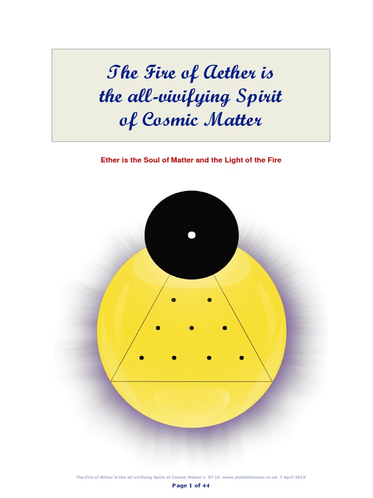Aether vs Ether: Cosmic Spirit Explained | PDF | Soul | Universe