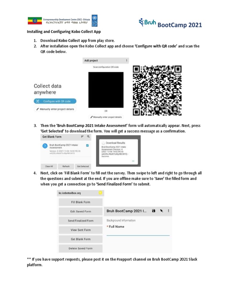 Using KoboCollect for BootCamp 2021 | PDF | Career & Growth