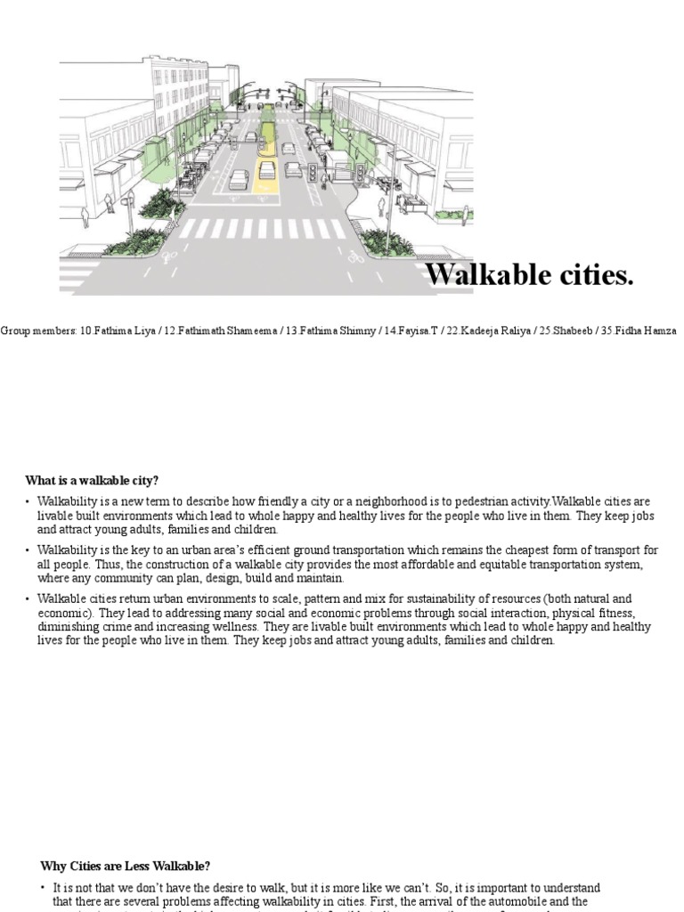 Benefits of Walkable Cities | PDF | Land Transport | Urban Planning