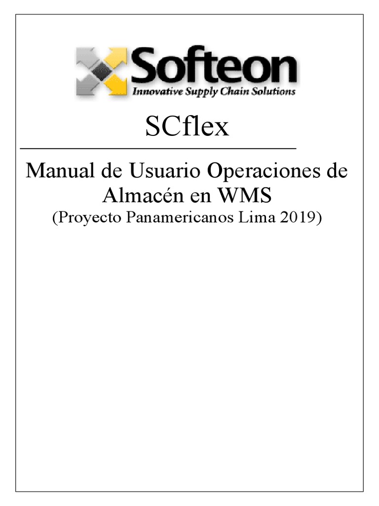 Manual de Usuario WMS Softeon | PDF | Logística | Microsoft Excel
