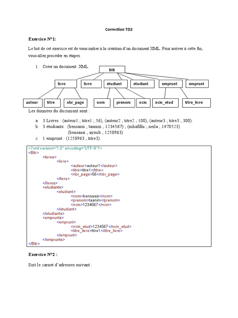 Correction td2 Web | PDF | XML | Inventaire