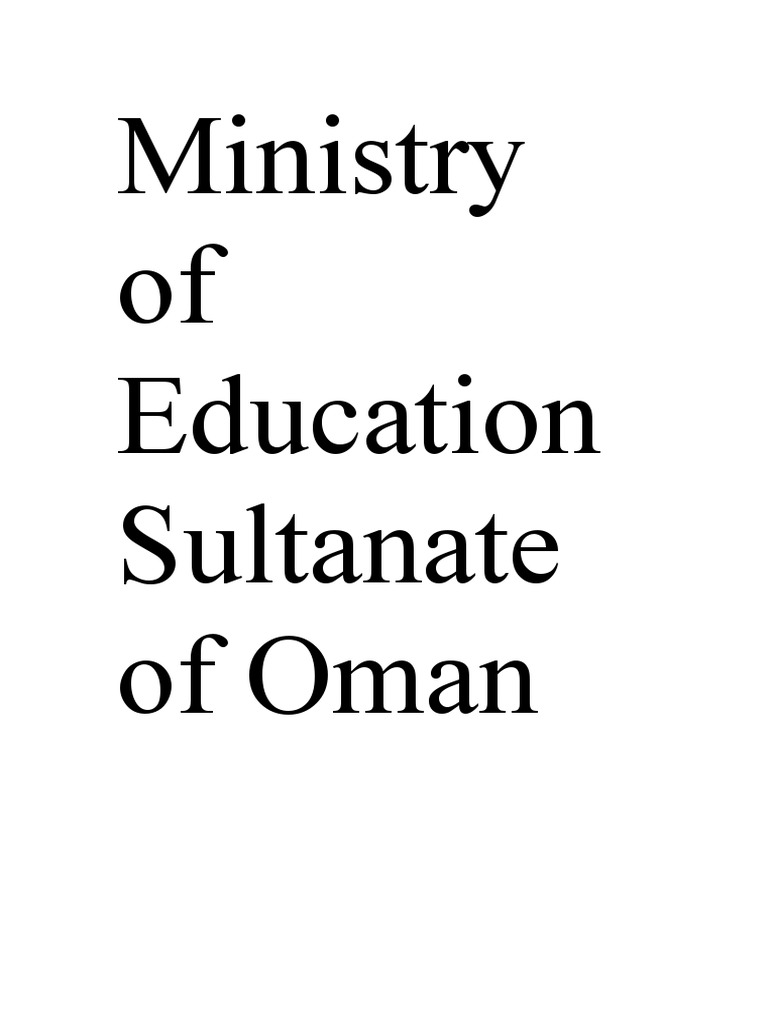 Ministry of Education Sultanate of Oman | PDF
