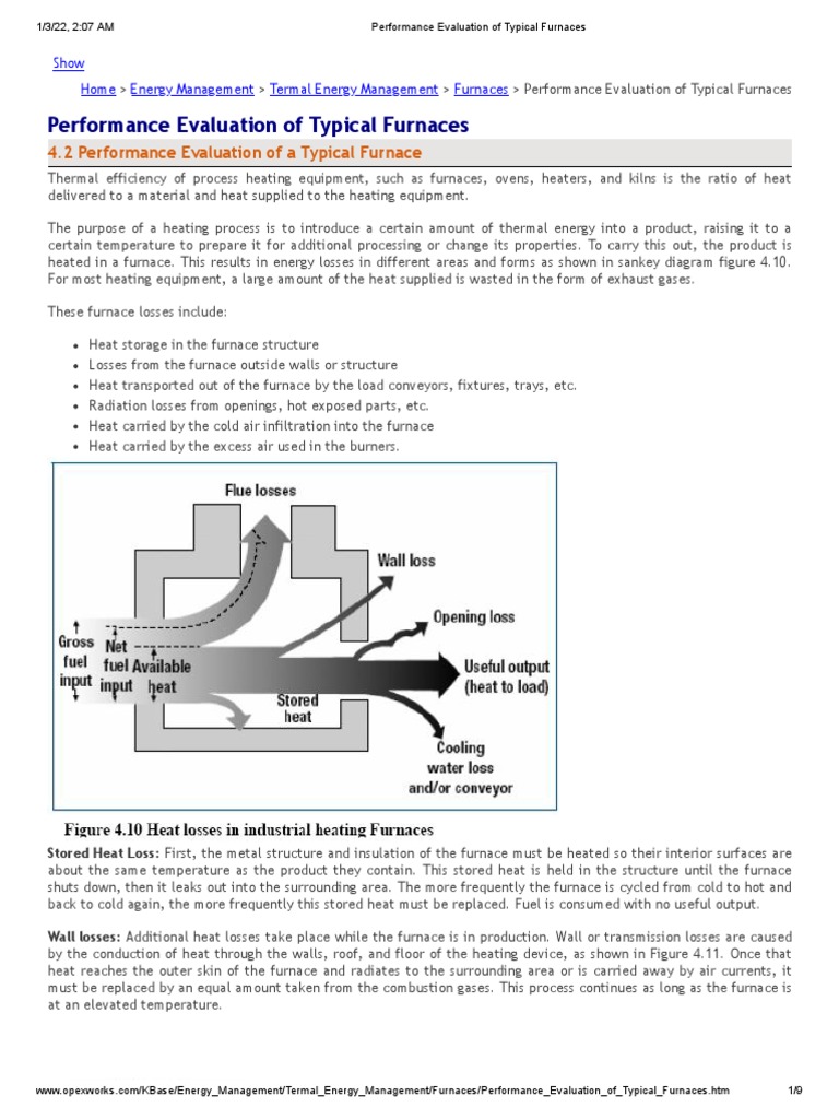 Performance Evaluation of Typical Furnaces | PDF | Furnace | Heat Transfer