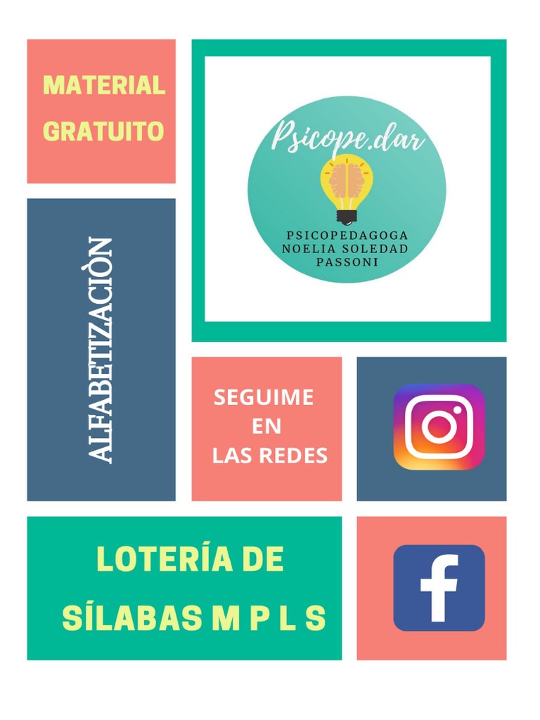 Loteria Silabas M P S L PDF | PDF | Artes del Lenguaje y Comunicación ...