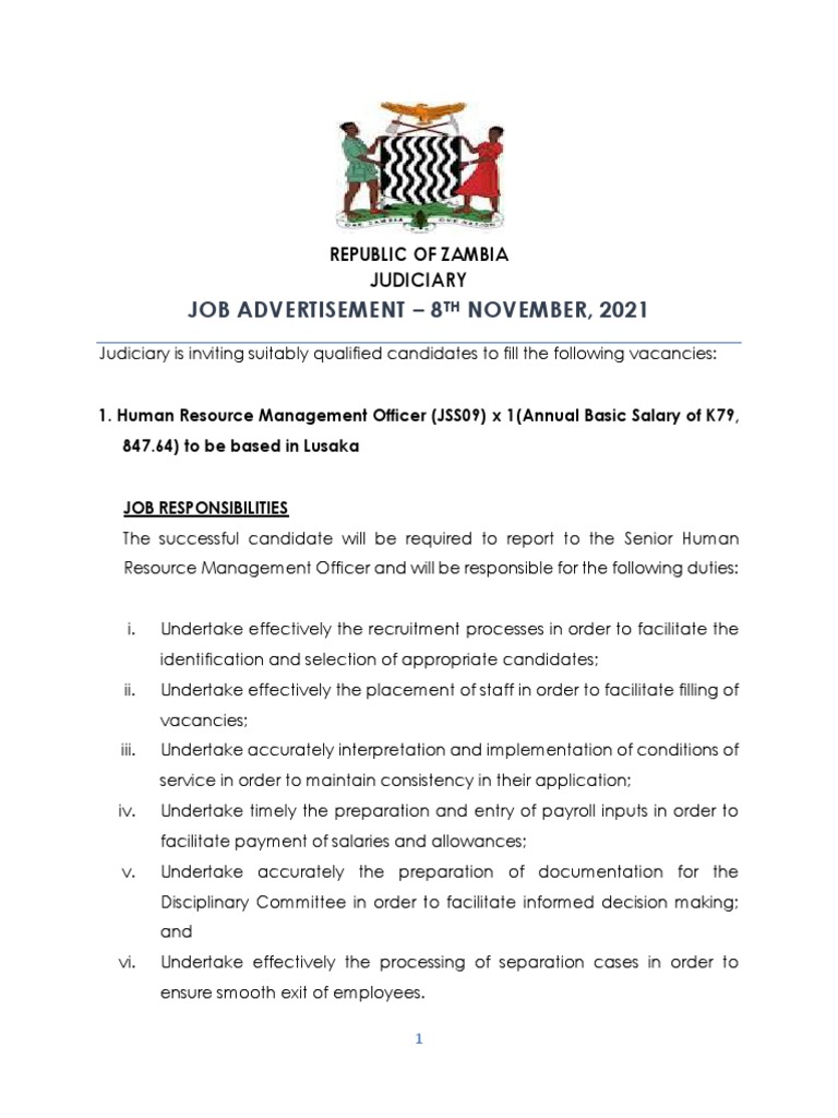 External Advert November 2021 | PDF | Human Resource Management | Salary
