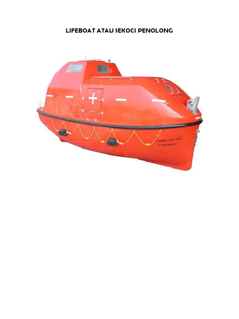 Lifeboat Atau Sekoci Penolong | PDF