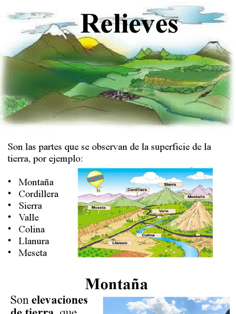 Relieves Geográficos | PDF | Montañas | Andes