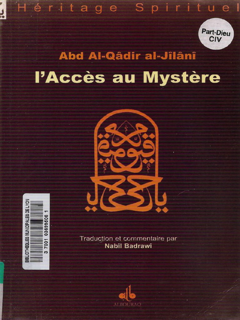 Abd Al-Qâdir Al-Jîlânî - L'Accès Au Mystère - PDF Version 1 | PDF ...