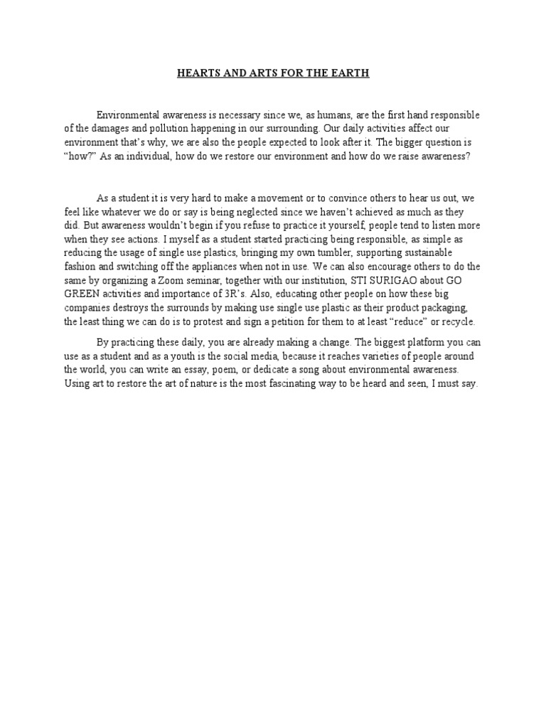 Environmental Awareness | PDF