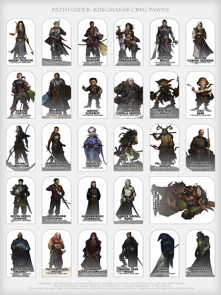 Pathfinder Kingmaker CRPG - Pawns | PDF