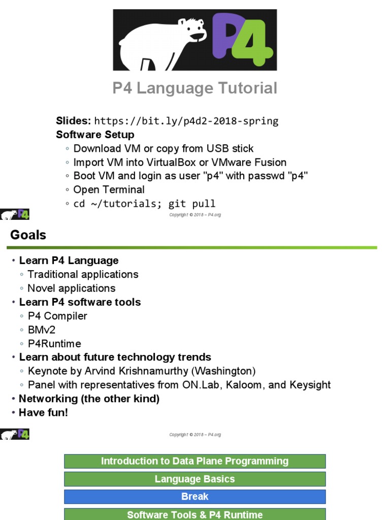 P4 Tutorial | PDF | Parsing | Computer Programming