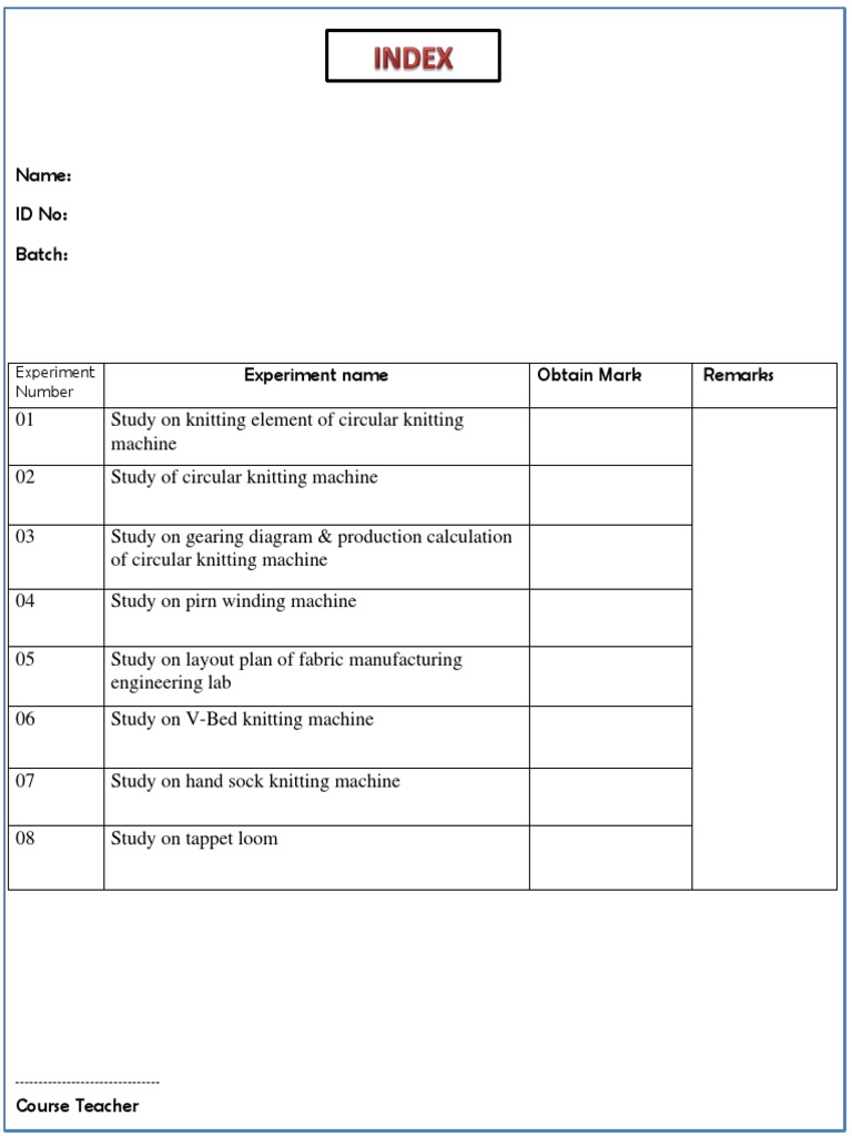 Experiment Number | PDF