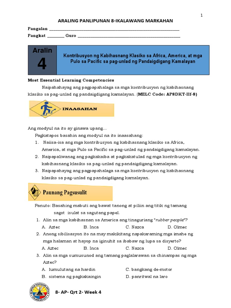 AP 8 Q2 Week 4 | PDF