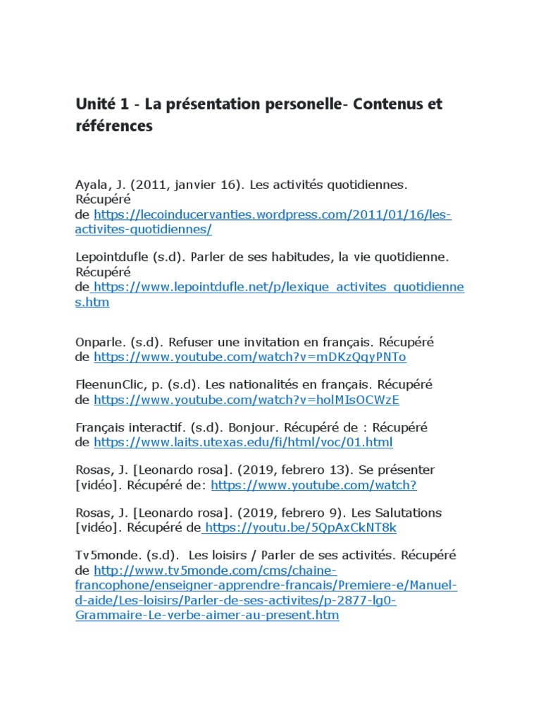 Introduction au Français A1 | PDF | Études des langues étrangères