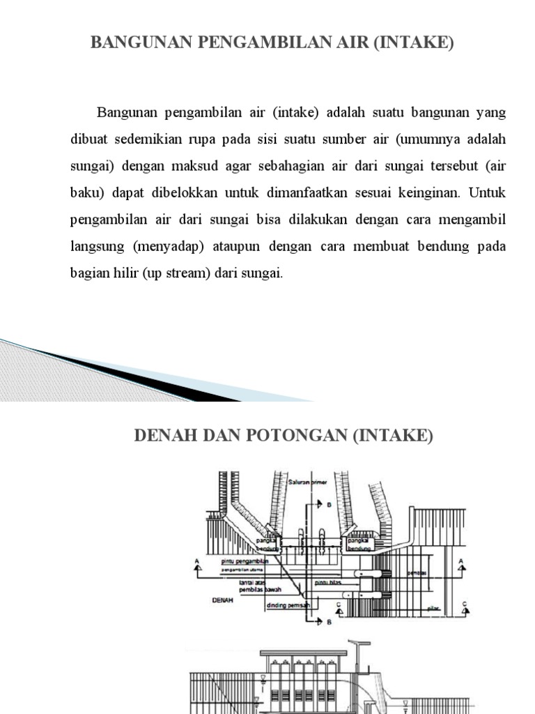 Bangunan Intake Air: Fungsi dan Jenis | PDF | Griya & Taman | Seni