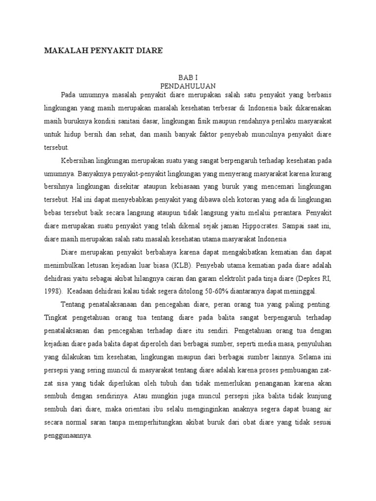 Makalah Penyakit Diare | PDF
