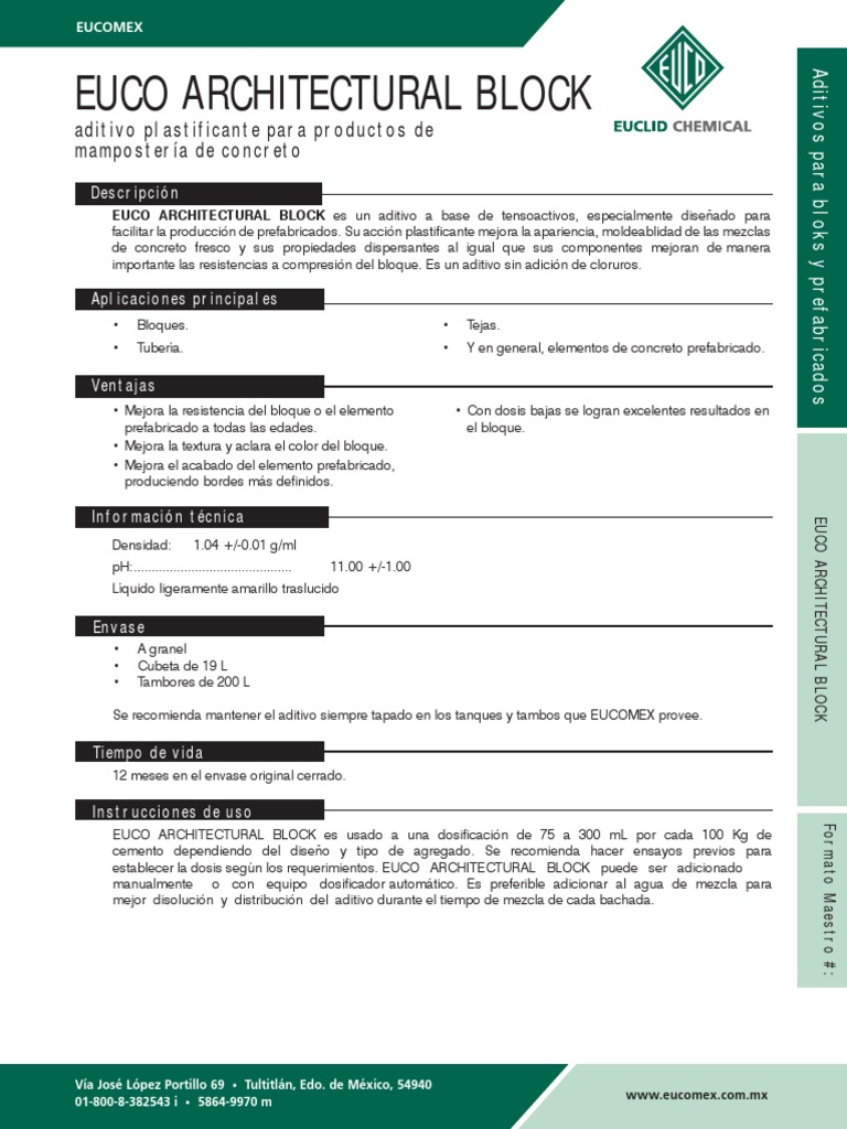 Euco Architectural Block | PDF | Hormigón | Materiales