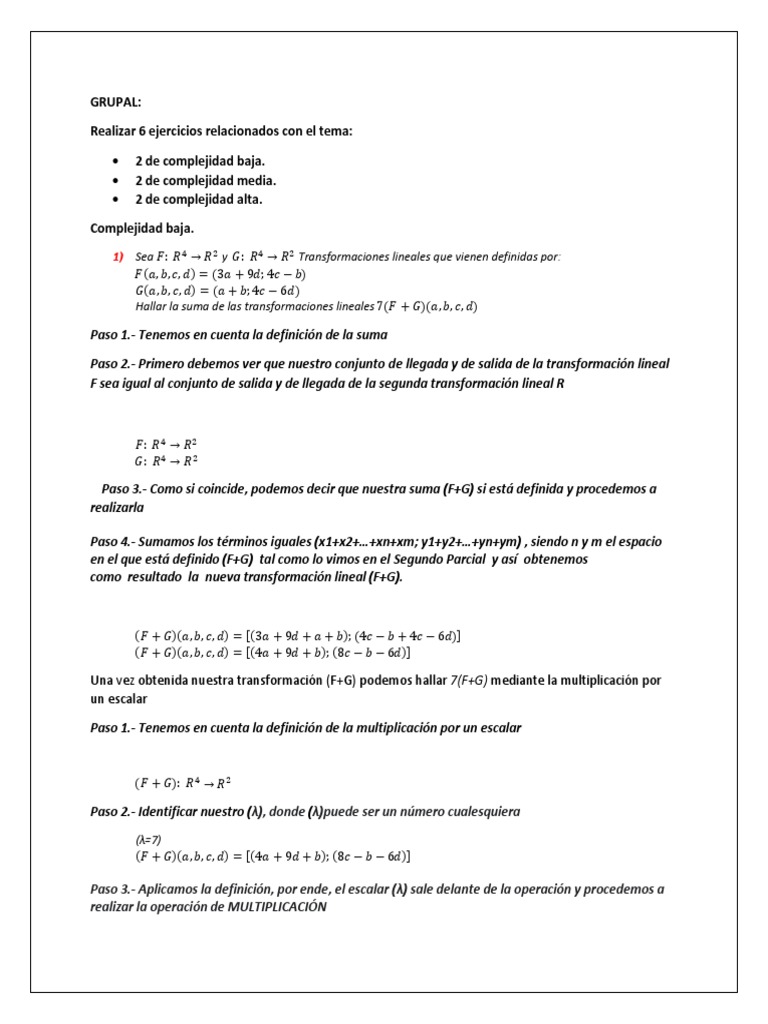 2 de Complejidad Baja. - 2 de Complejidad Media. - 2 de Complejidad ...
